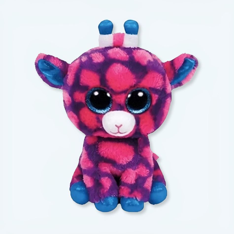 TY rosa och blå giraff plysch • Min Gosedjur